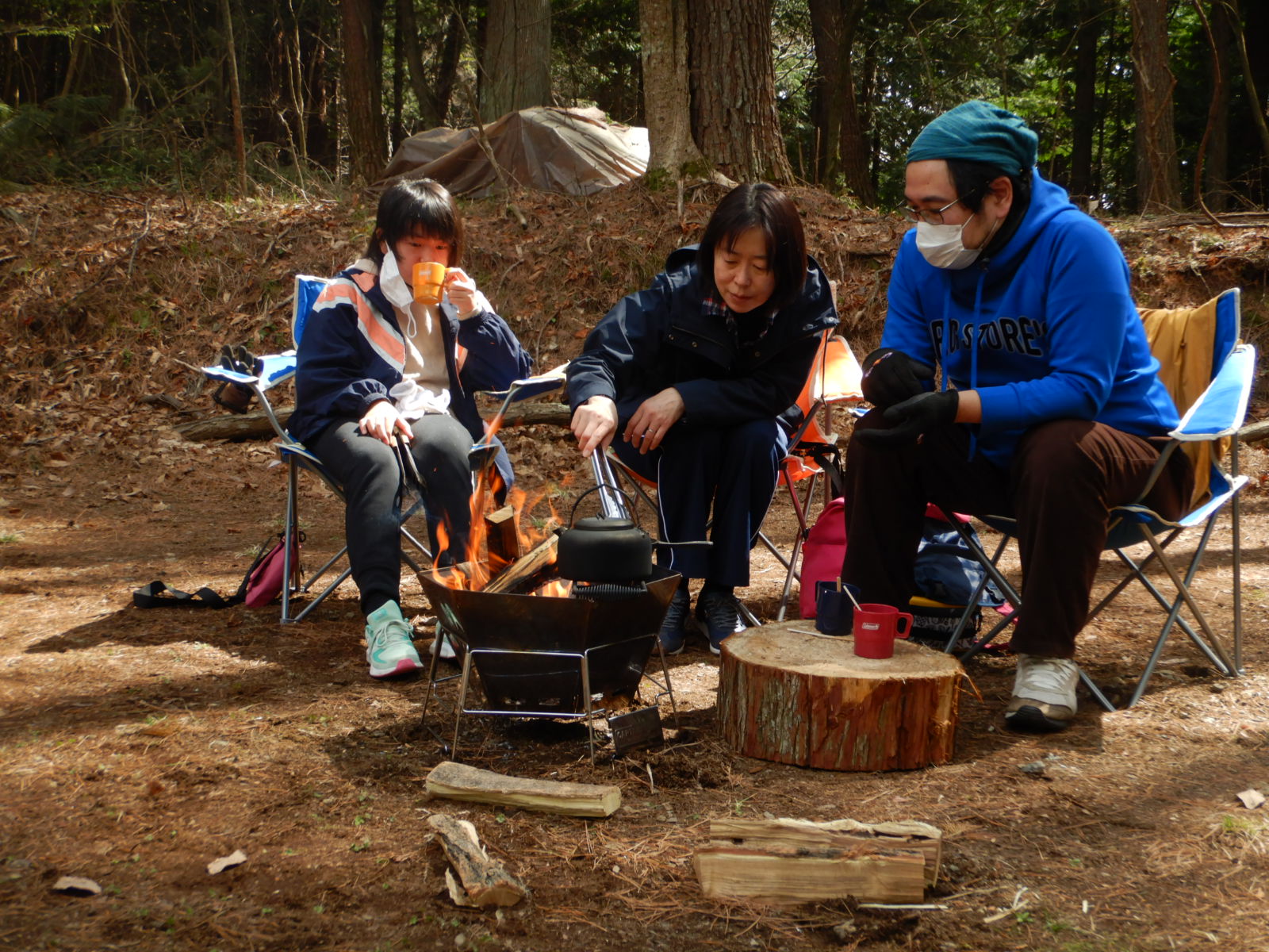 4月2日（日）自然教室「焚火カフェ～新緑の森でまったり～」を開催しました！ – エコパ伊奈ヶ湖